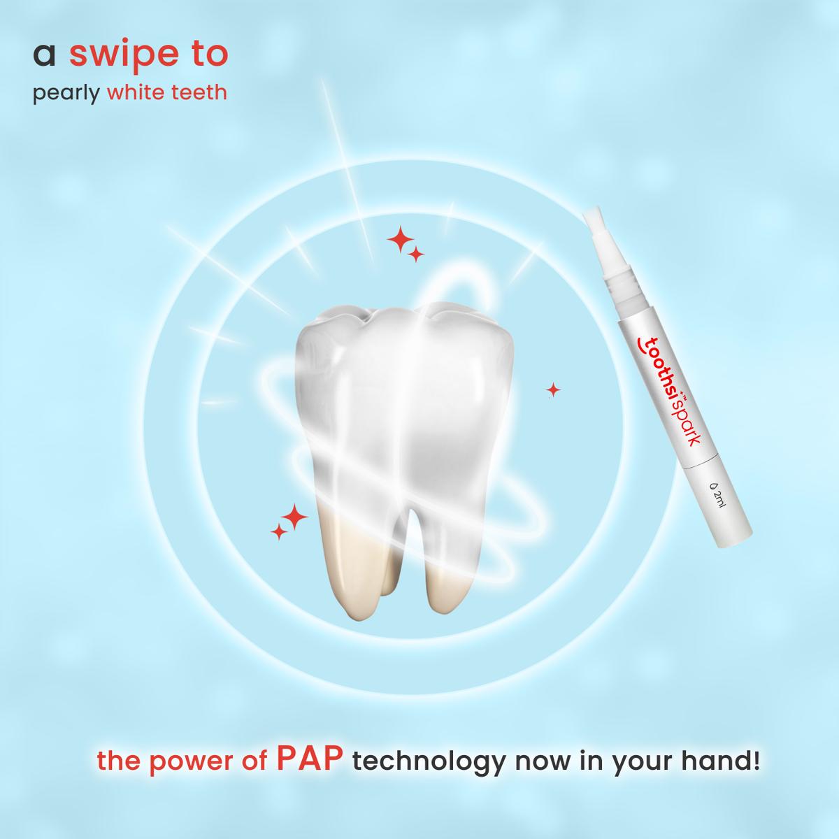 Teeth Whitening at Home: Flat 50% off on toothsi Teeth Whitening Pen