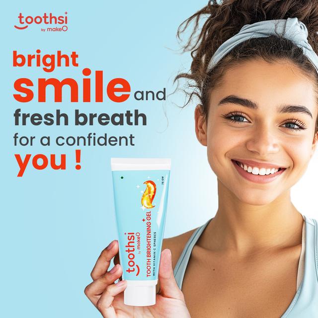 toothsi Tooth Brightening Gel | with Vit C booster sphere | makeO toothsi